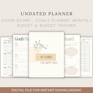 Hyperlinked Digital Planner Interactive & Undated Goodnotes, Notability ...