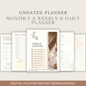 Hyperlinked Digital Planner Interactive & Undated Goodnotes, Notability ...