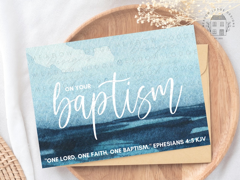 PRINTABLE Baptism Card Instant Download, Baptism Card, Printable Adult ...