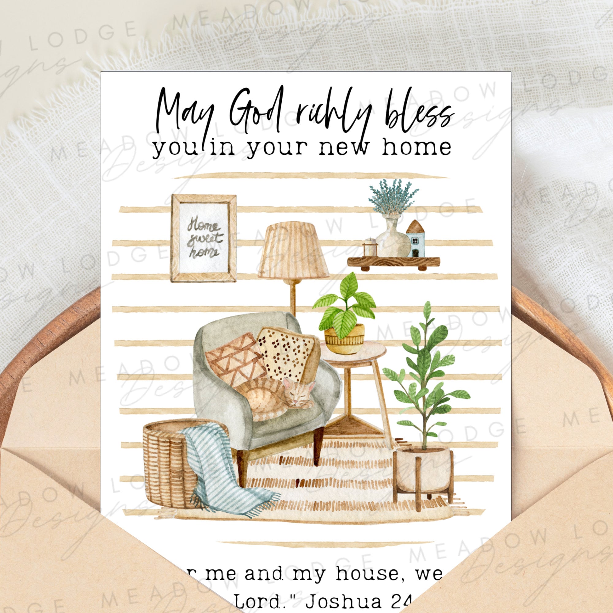 PRINTABLE God Bless You Christian New Home Card, Christian Housewarming ...