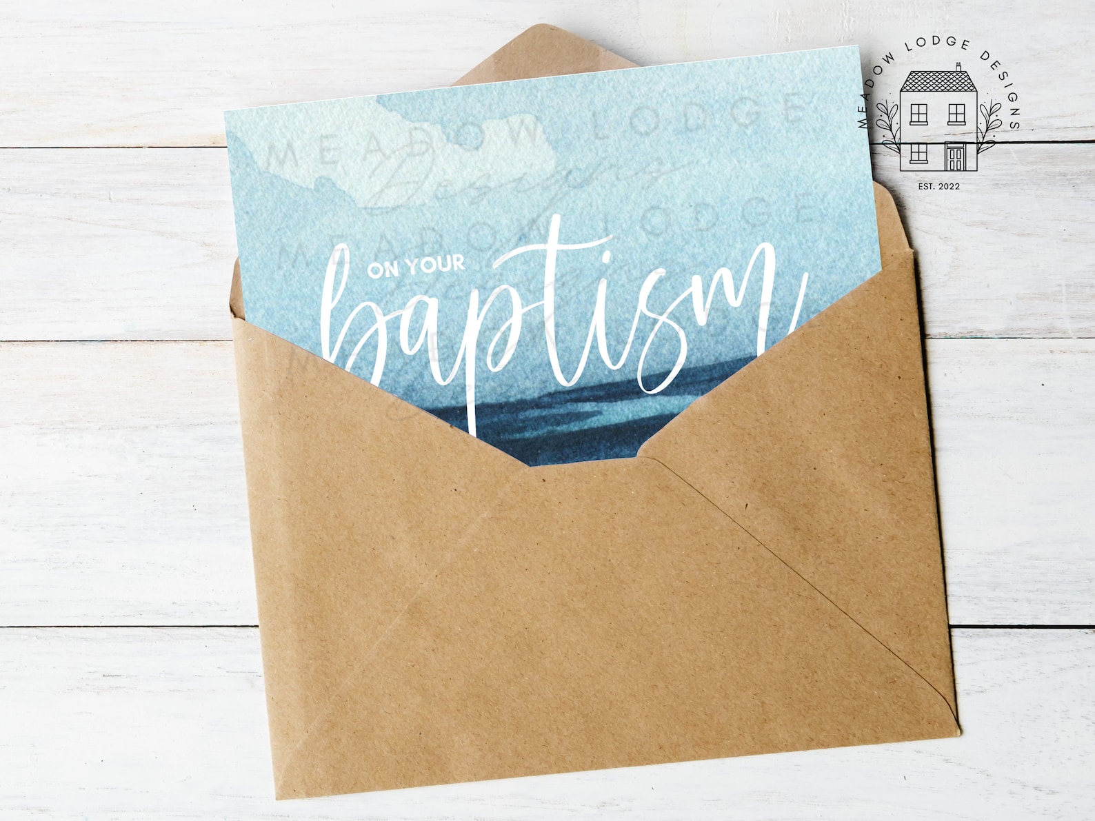 PRINTABLE Baptism Card Instant Download, Baptism Card, Printable Adult ...