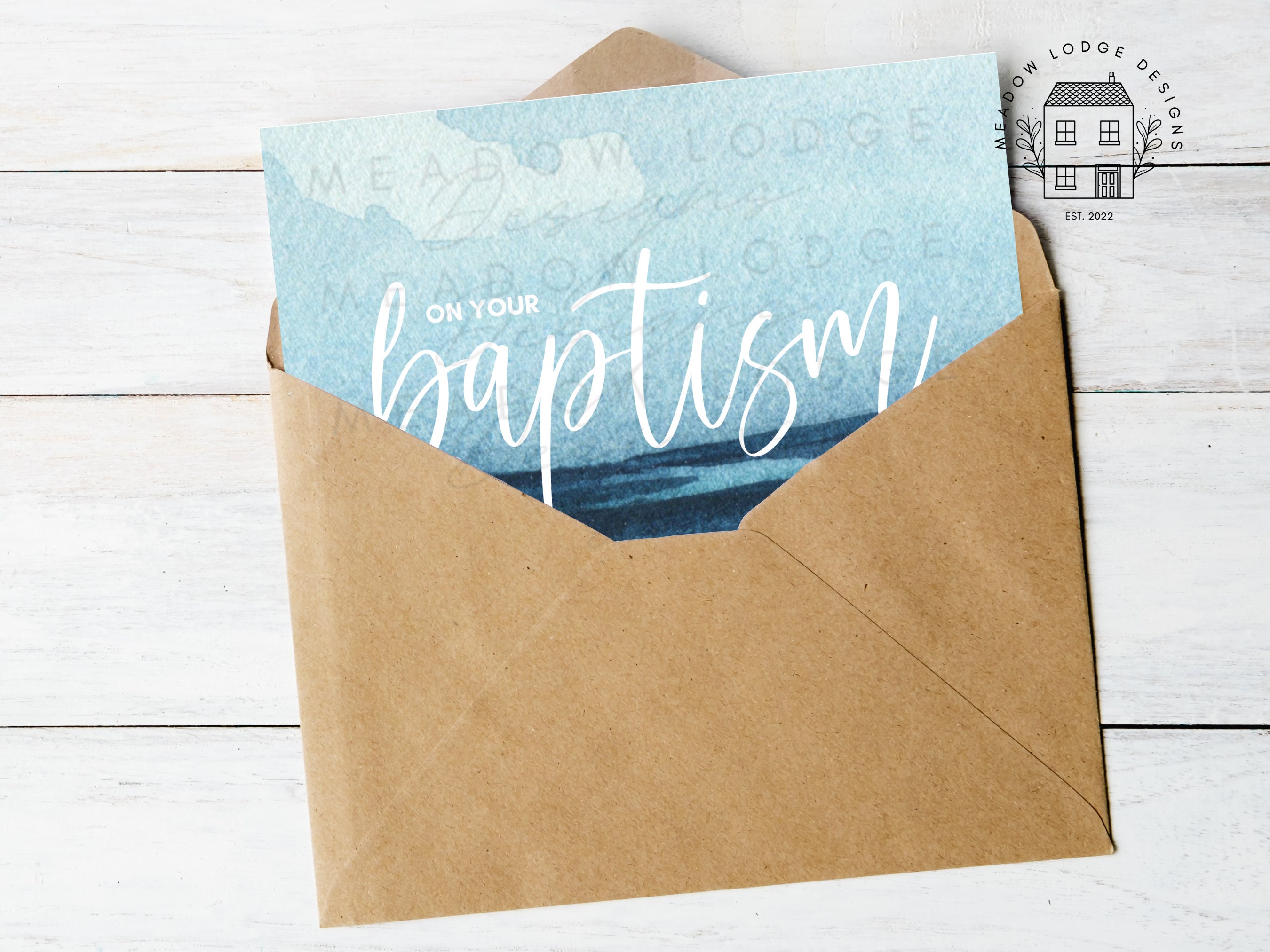 PRINTABLE Baptism Card Instant Download, Baptism Card, Printable Adult ...