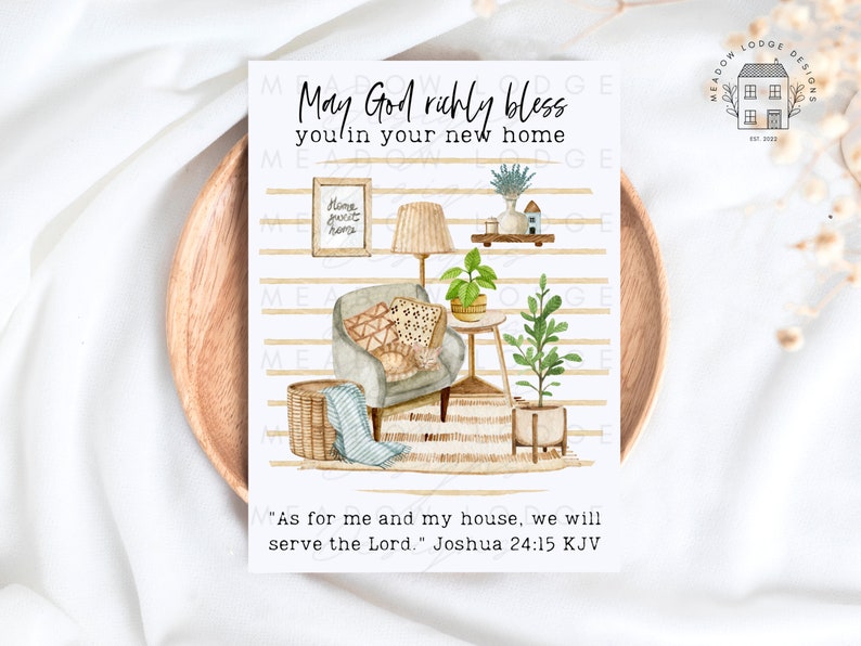 PRINTABLE God Bless You Christian New Home Card Christian - Etsy
