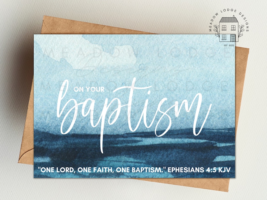 PRINTABLE Baptism Card Instant Download, Baptism Card, Printable Adult ...