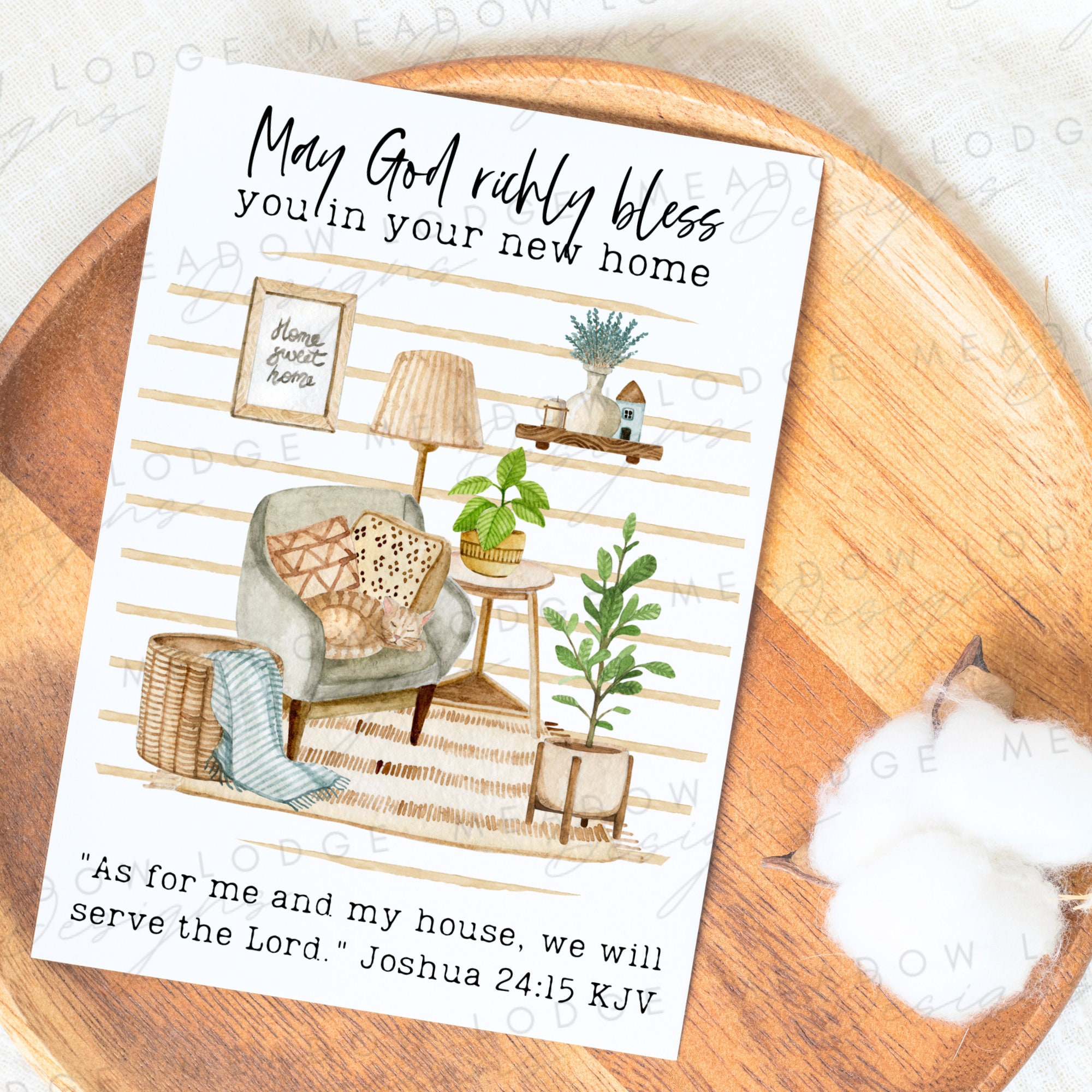 PRINTABLE God Bless You Christian New Home Card, Christian Housewarming ...