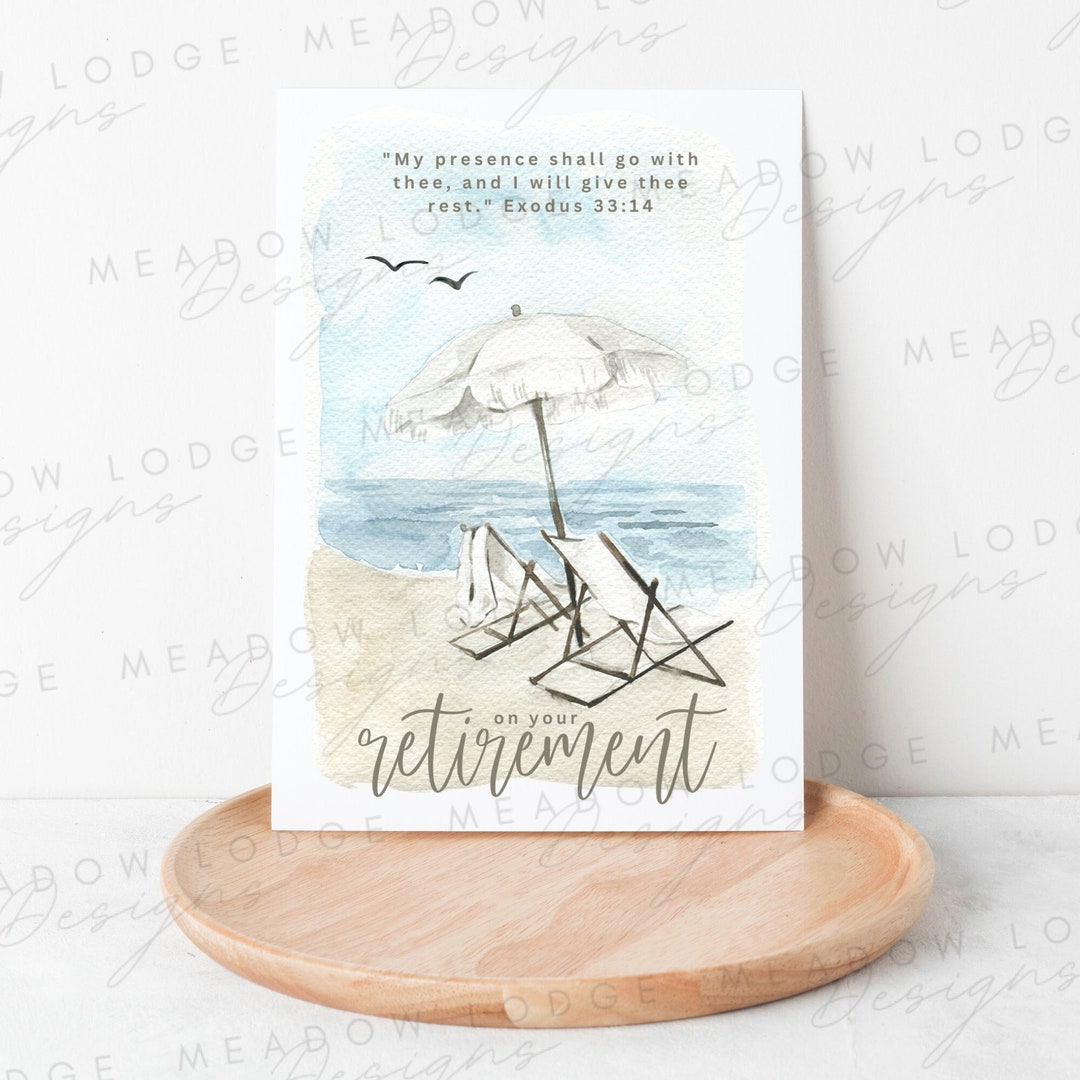 PRINTABLE Retirement Card, Instant Download Christian Retirement Card ...