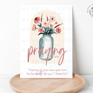 PRINTABLE Praying for You Christian Card Christian - Etsy