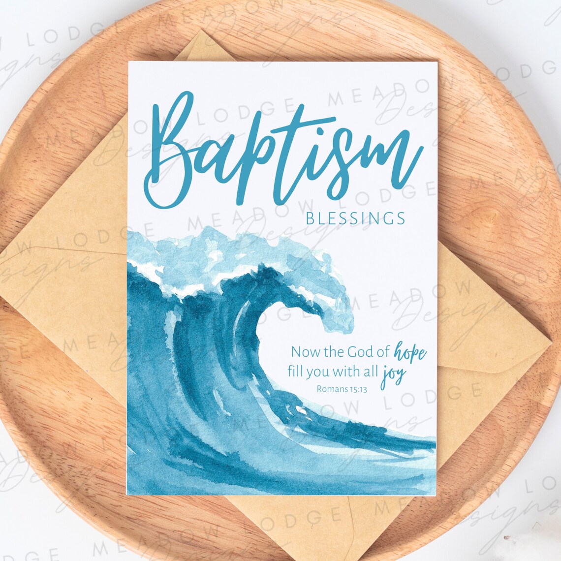 PRINTABLE Baptism Card, Instant Download Teen Christian Baptism Card ...