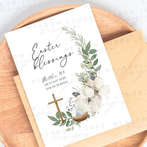 PRINTABLE Religious Easter Card, Instant Download Resurrection Day ...