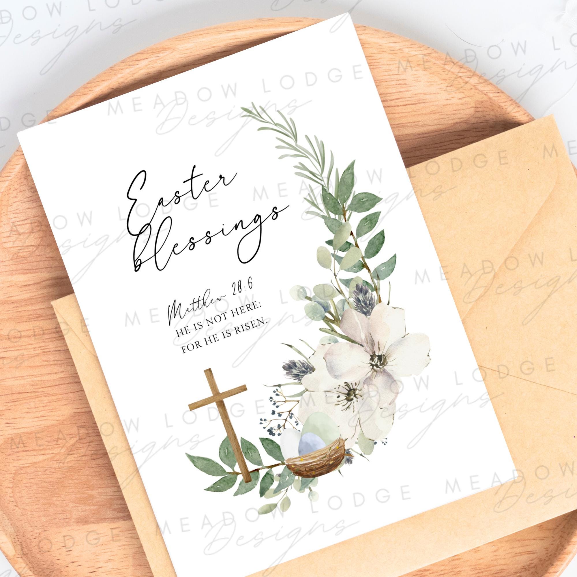 PRINTABLE Religious Easter Card, Instant Download Resurrection Day ...