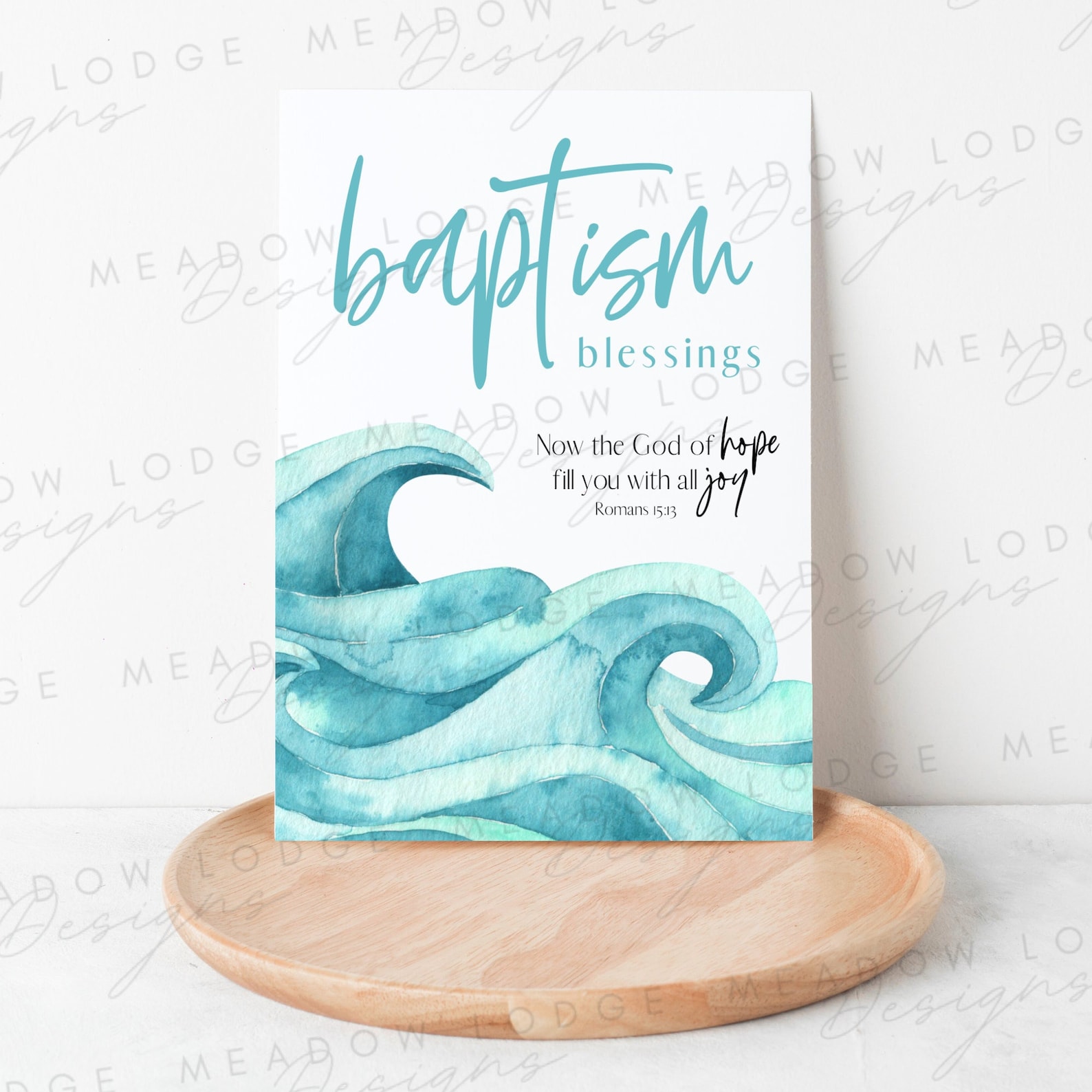 PRINTABLE Baptism Card, Instant Download Teen Christian Baptism Card ...