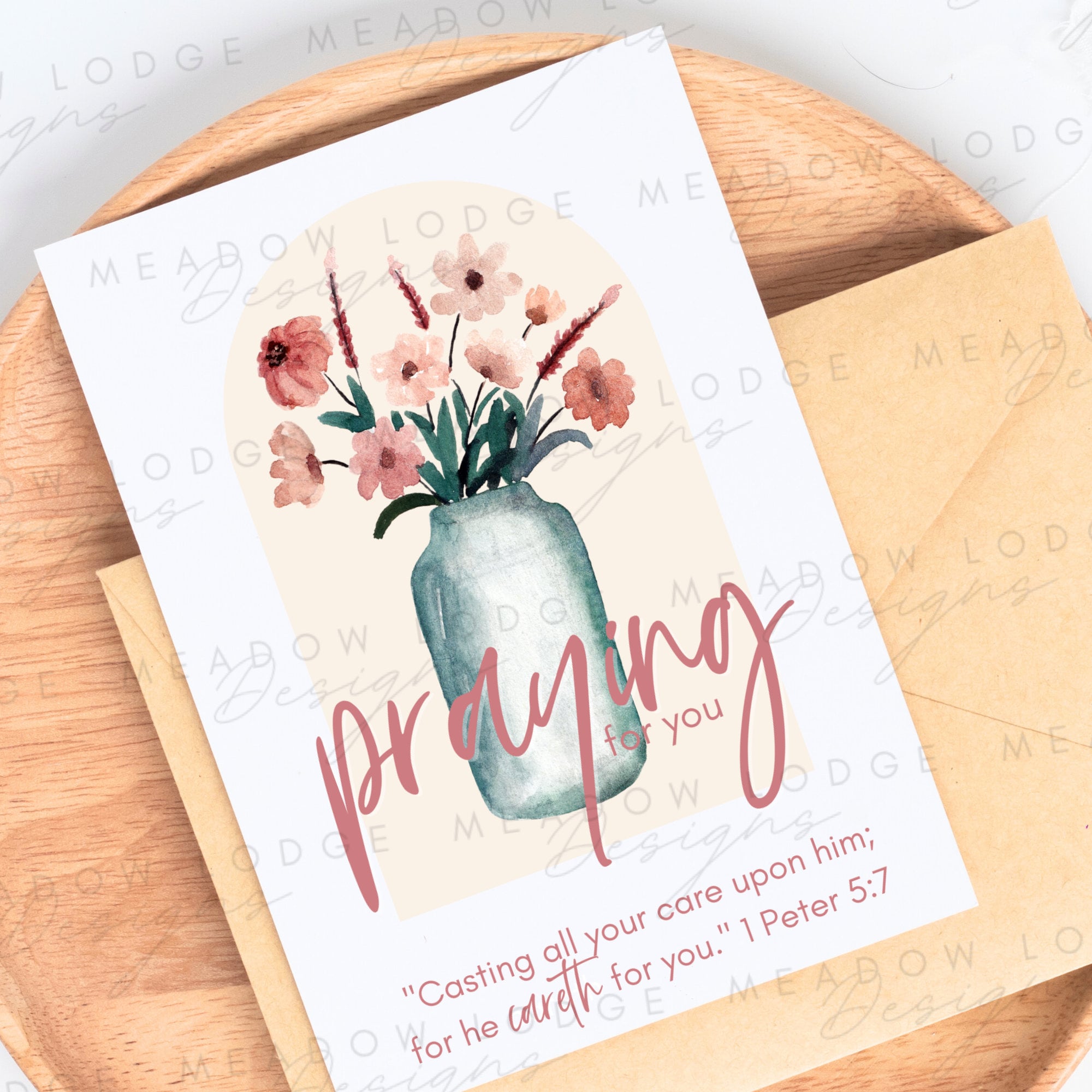 PRINTABLE Praying for You Christian Card, Christian Encouragement Card ...