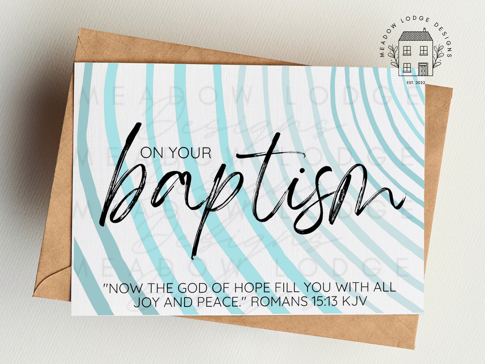 PRINTABLE Baptism Card, Instant Download Christian Baptism Card for ...