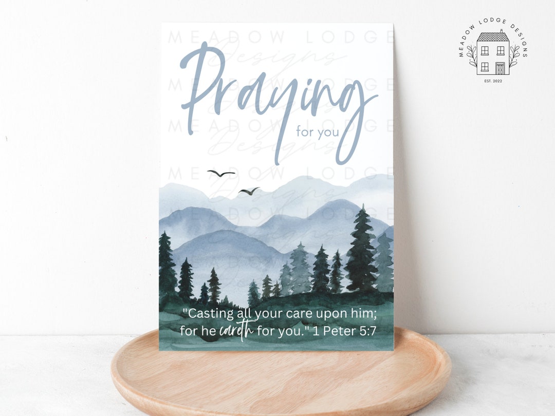 PRINTABLE Praying for You Christian Card for Him, Christian ...