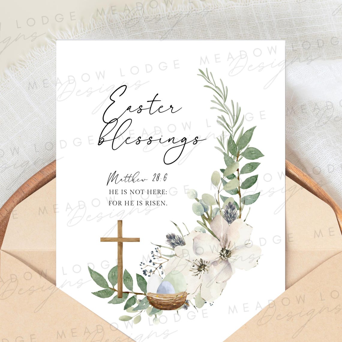 PRINTABLE Religious Easter Card, Instant Download Resurrection Day ...