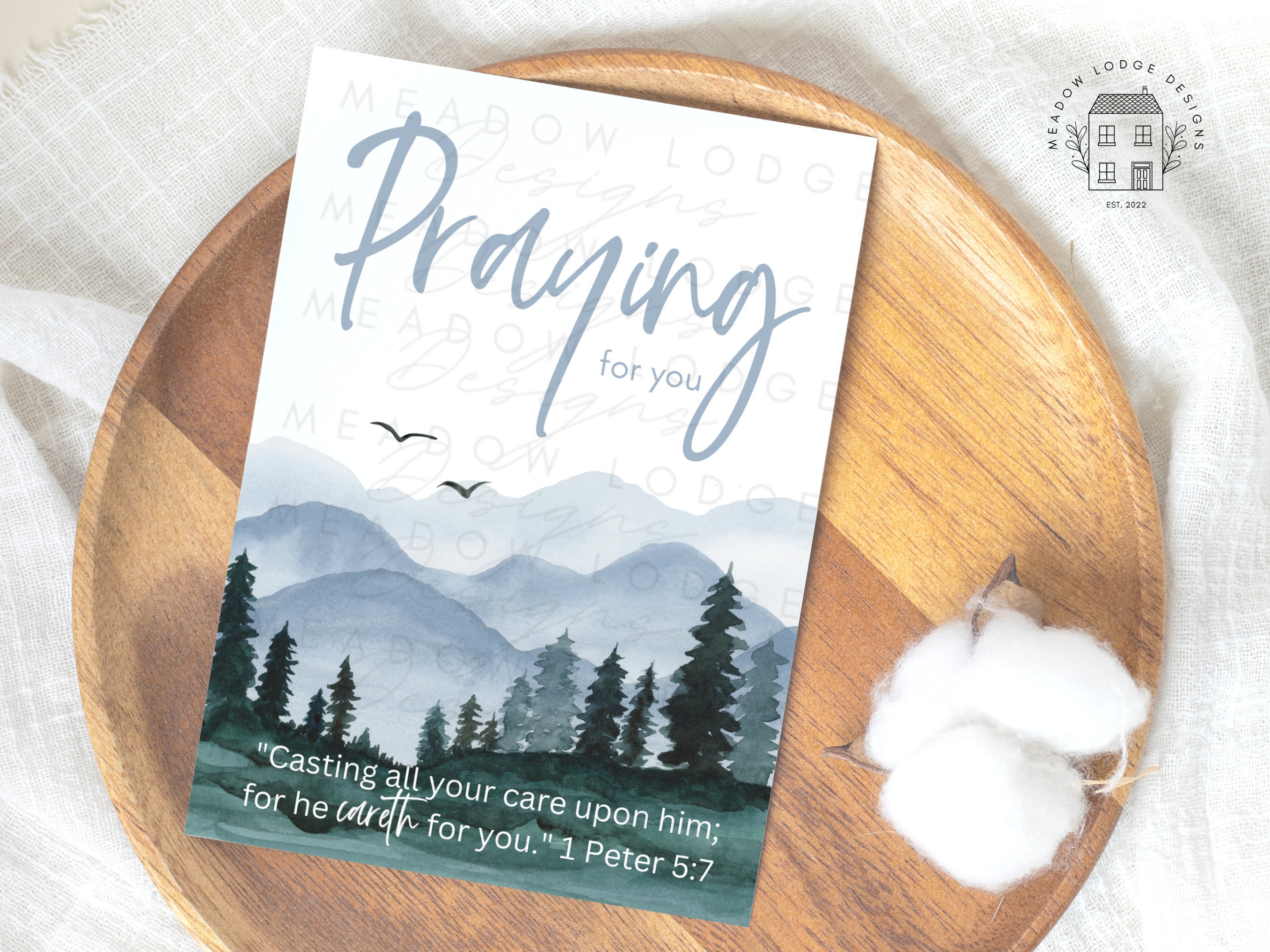 PRINTABLE Praying for You Christian Card for Him, Christian ...