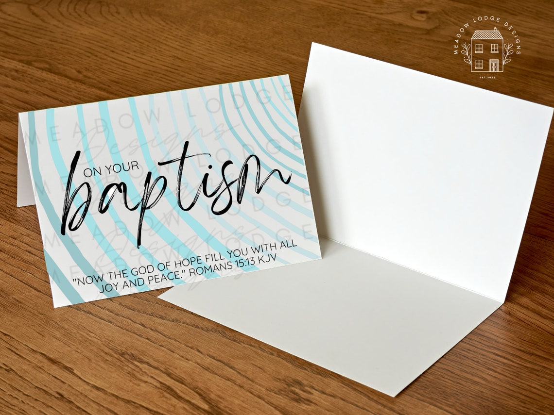 PRINTABLE Baptism Card, Instant Download Christian Baptism Card for ...