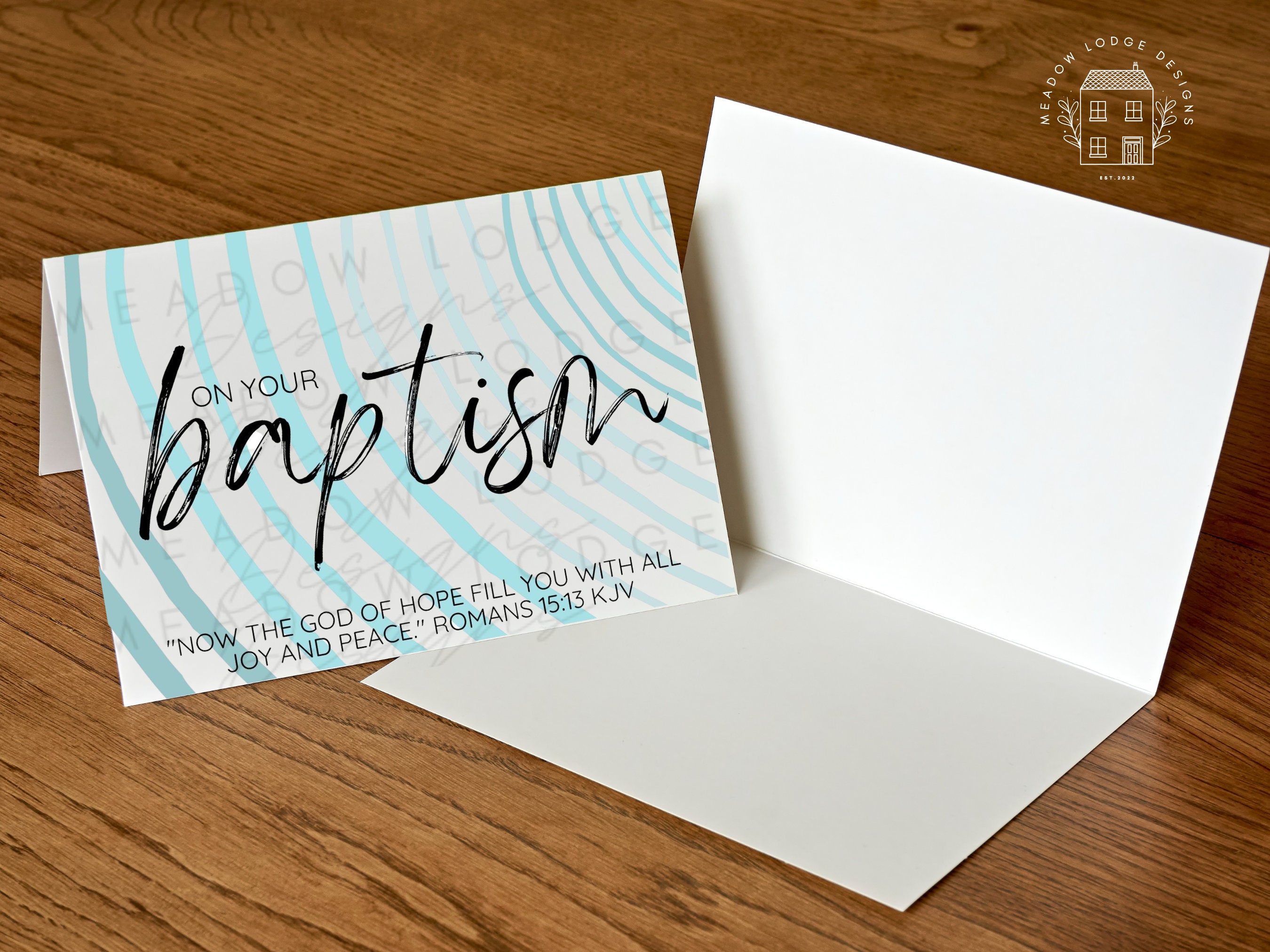PRINTABLE Baptism Card, Instant Download Christian Baptism Card for ...