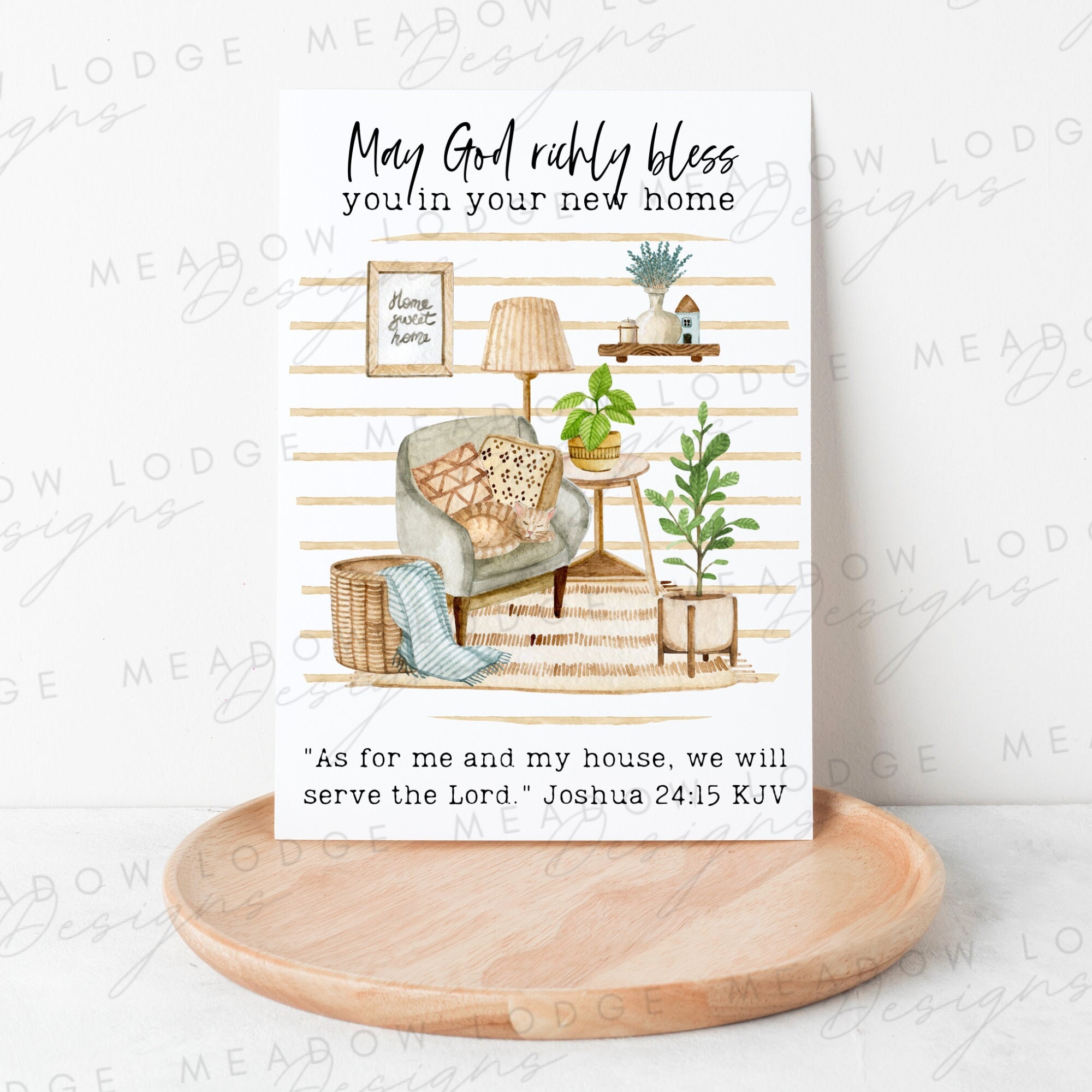 PRINTABLE God Bless You Christian New Home Card, Christian Housewarming ...