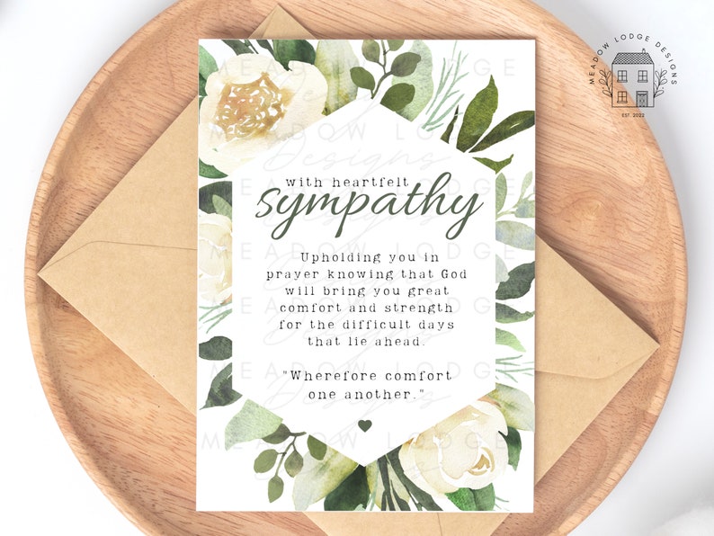 PRINTABLE Christian Sympathy Card Instant Download With - Etsy