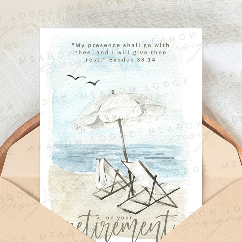 PRINTABLE Retirement Card, Instant Download Christian Retirement Card ...