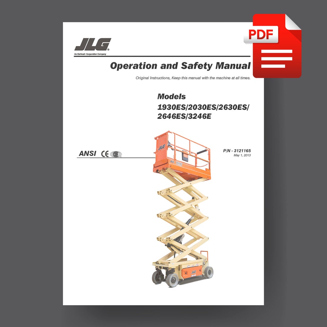 JLG 1930ES 2030ES 2630ES 2646ES 3246ES Scissor Lift Operation Safety ...