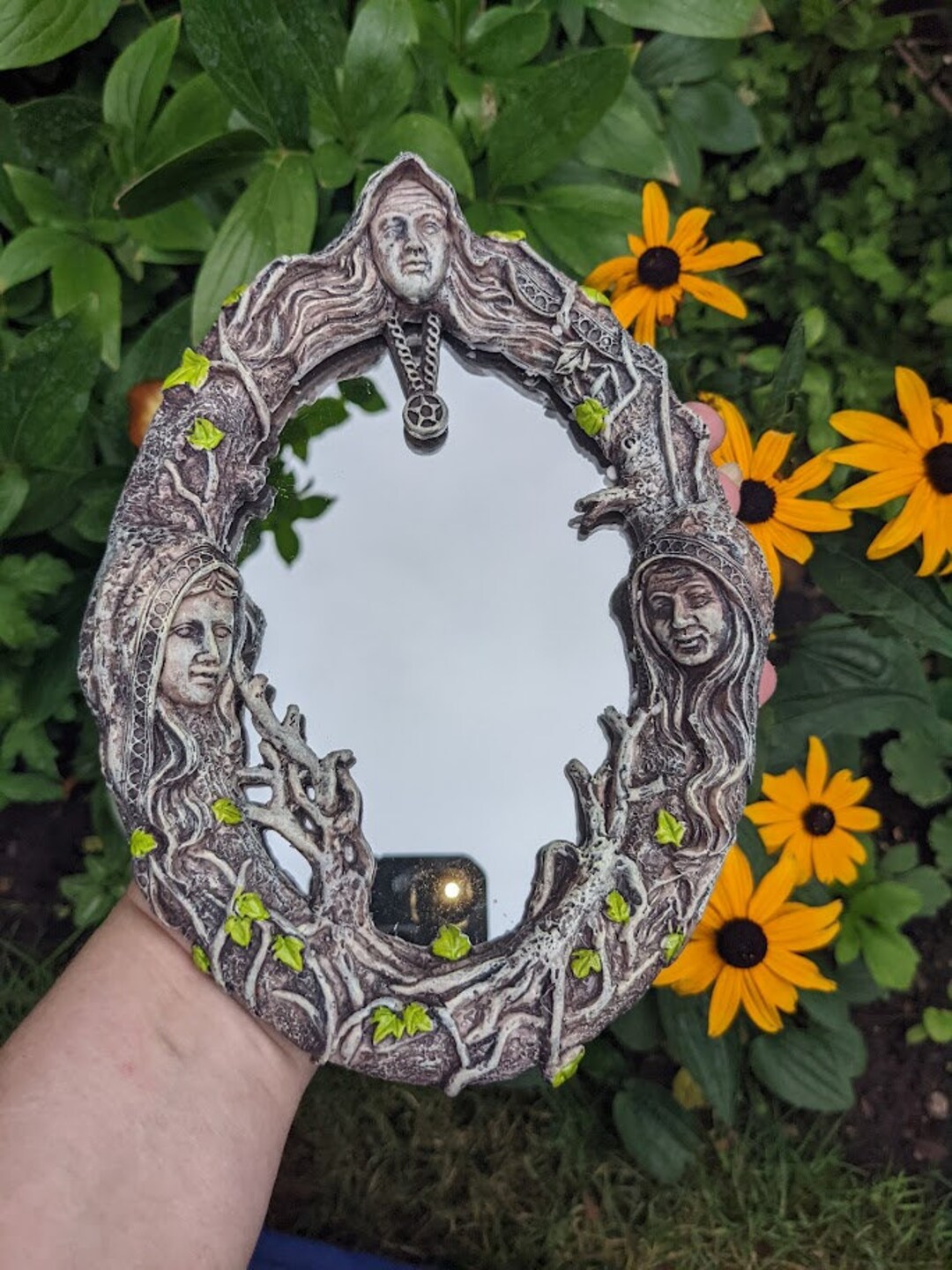 Mother Maiden Crone Triple Goddess Mirror Pagan Wiccan - Etsy
