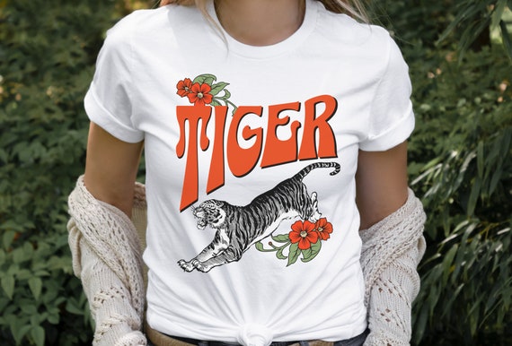 Retro Tiger T-shirt Tiger Shirt Wildlife Shirt Nature - Etsy