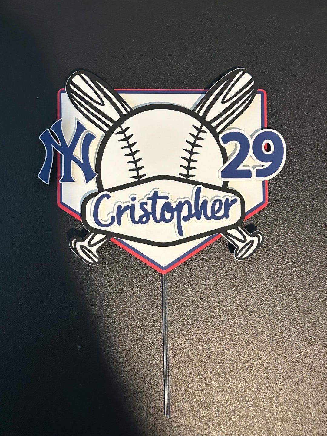 NY Inspired Cake Topper Yankees - Etsy
