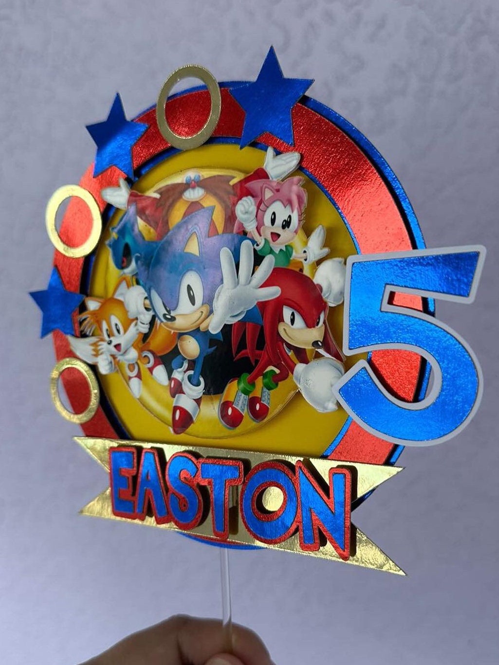 Sonic Theme Cake Topper - Etsy