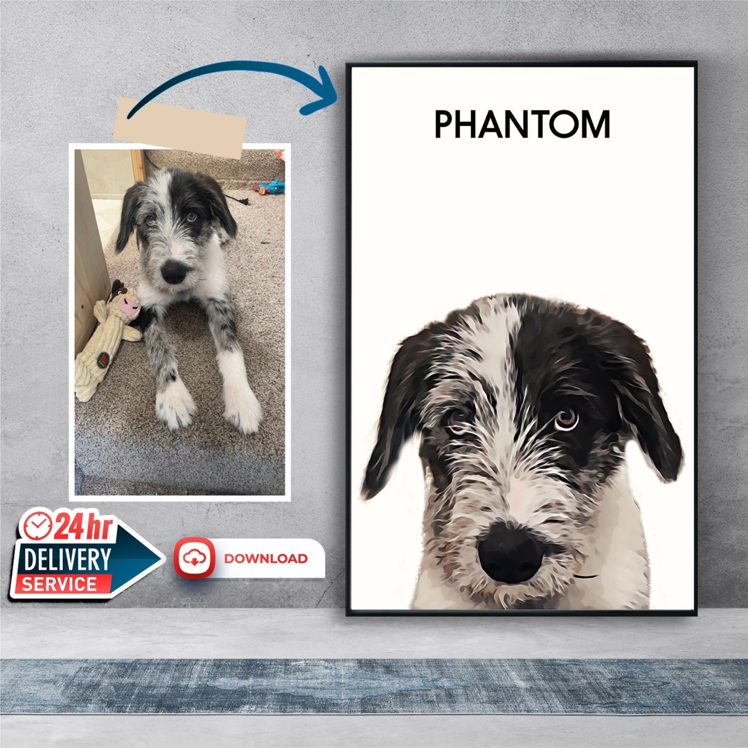 PRINTABLE DOG POSTER Pet Memorabilia Custom Dog Artwork - Etsy