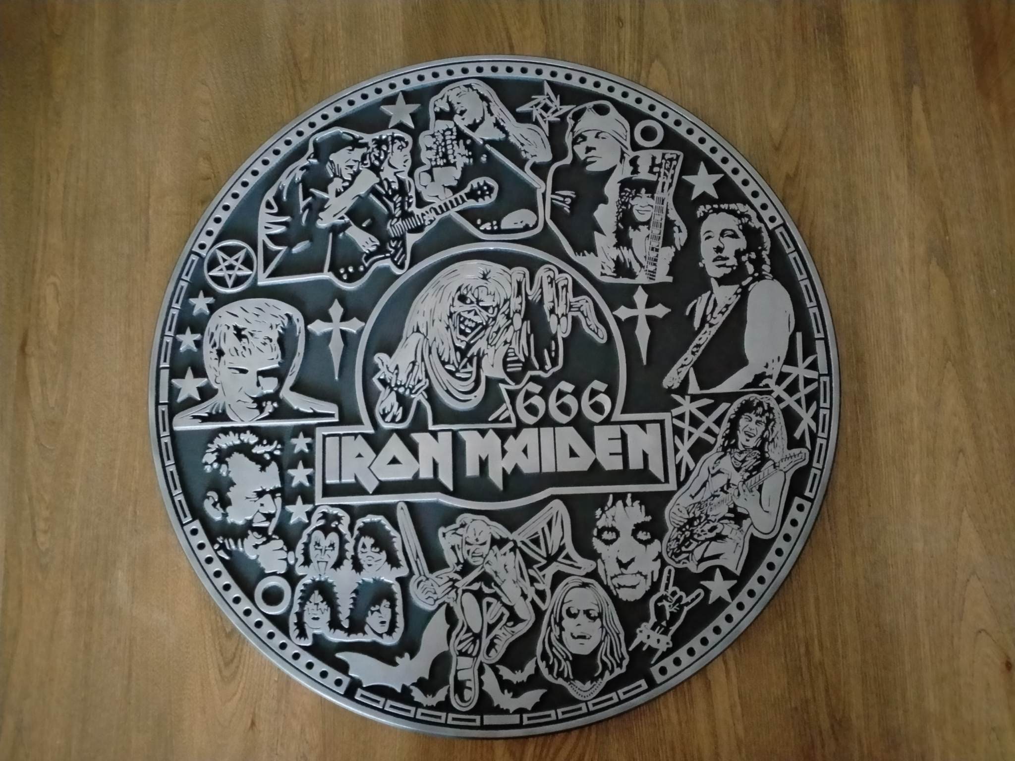 80s Rock Iron Maiden Aztec Calendar SVG, DXF, EPS File - Etsy Australia