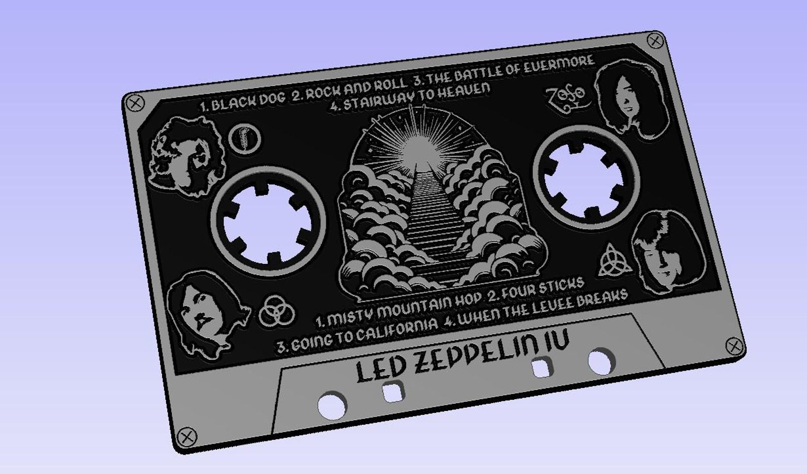 Led Zeppelin I V - Rock Cassette - SVG, DXF, EPS File - Etsy
