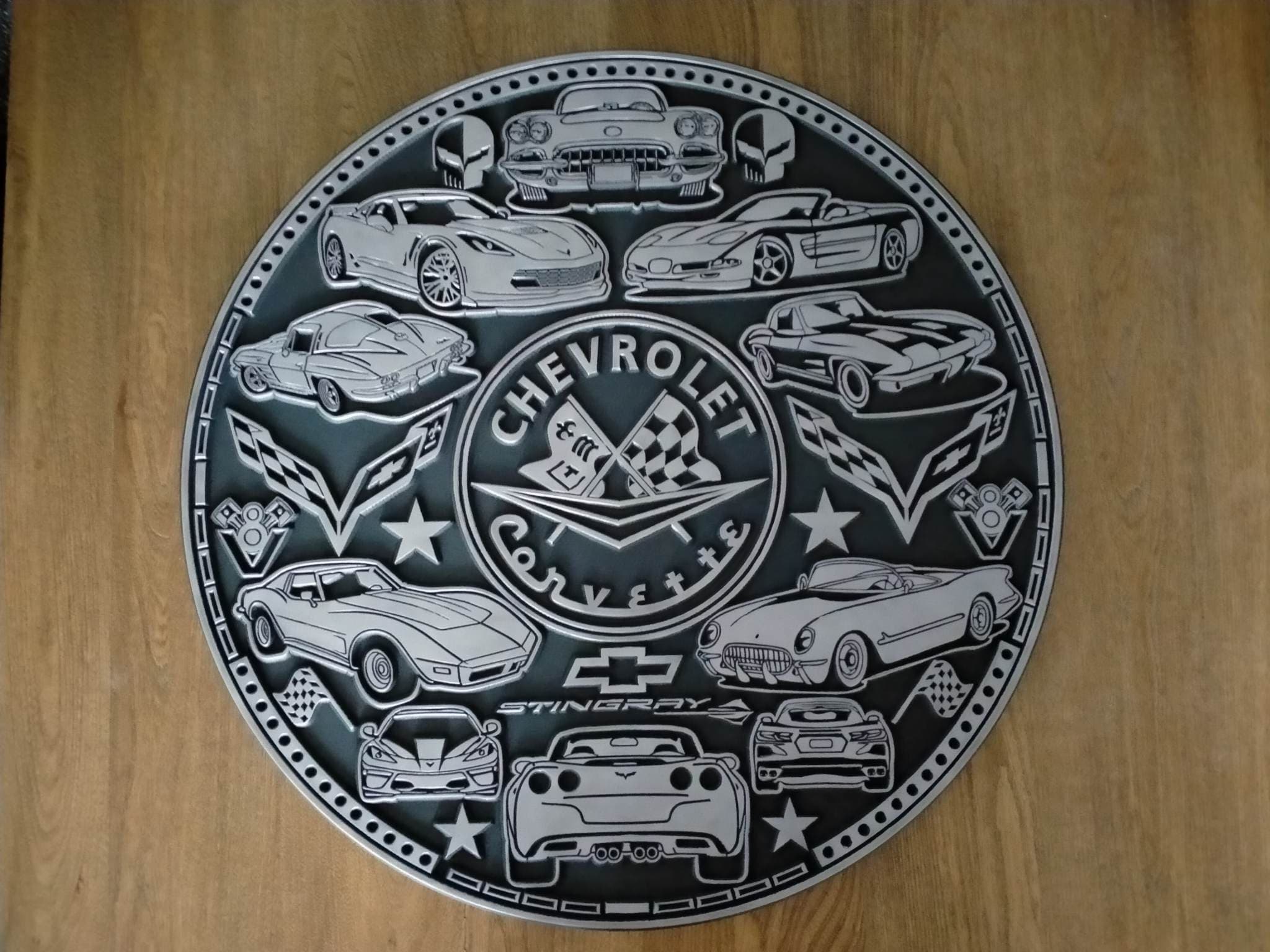 Chevrolet Corvette Plaque - SVG, DXF, EPS File - Etsy