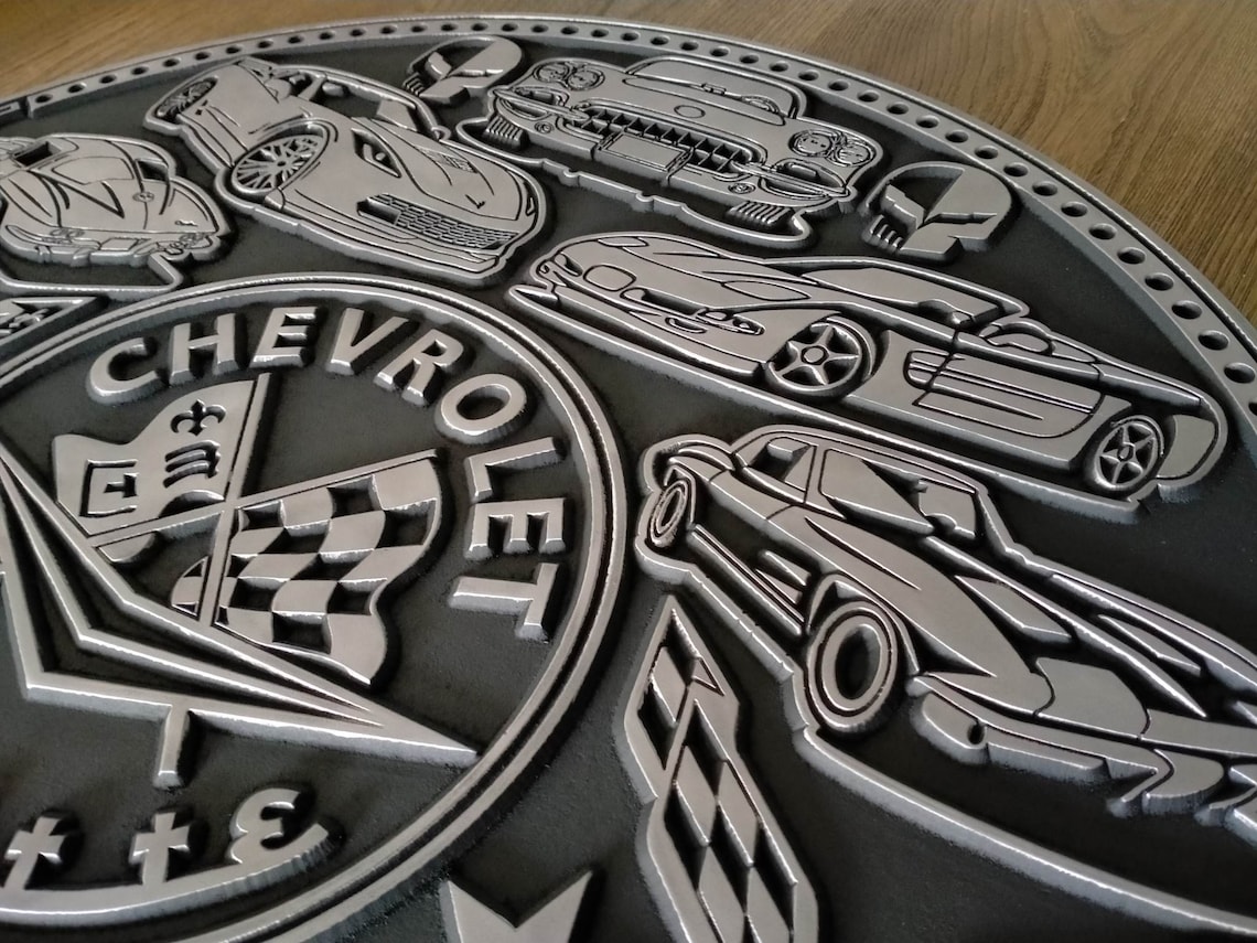 Chevrolet Corvette Plaque - SVG, DXF, EPS File - Etsy