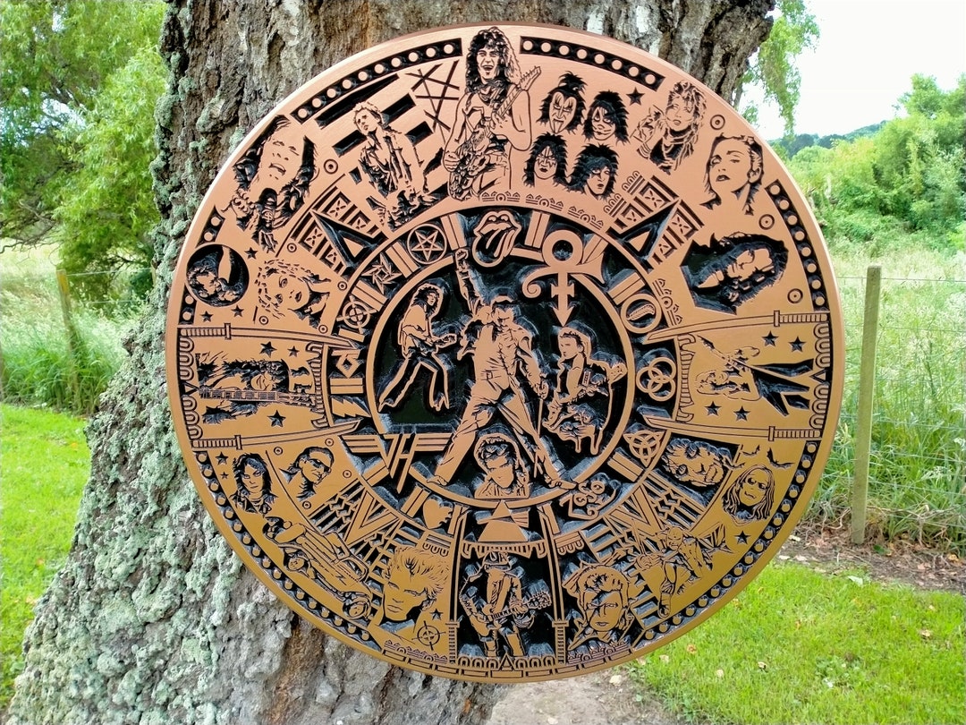Classic Rock Aztec Calendar V2 - SVG, DXF, EPS File - Etsy