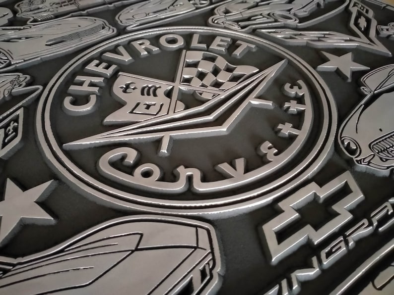 Chevrolet Corvette Plaque - SVG, DXF, EPS File - Etsy