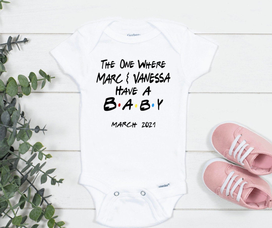 Friends Inspired the One Where We Become Parents Personalized Onesie ...