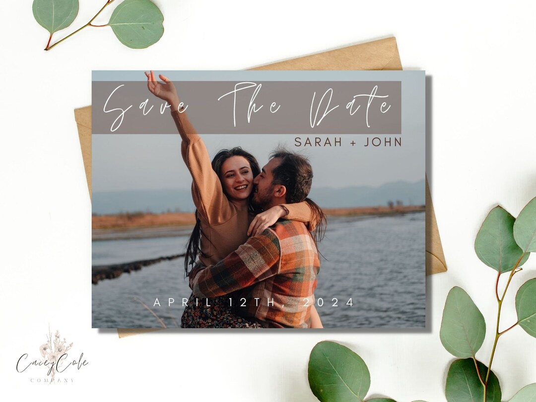 Picture Postcard Save the Date Wedding Postcard Editable Template Canva ...