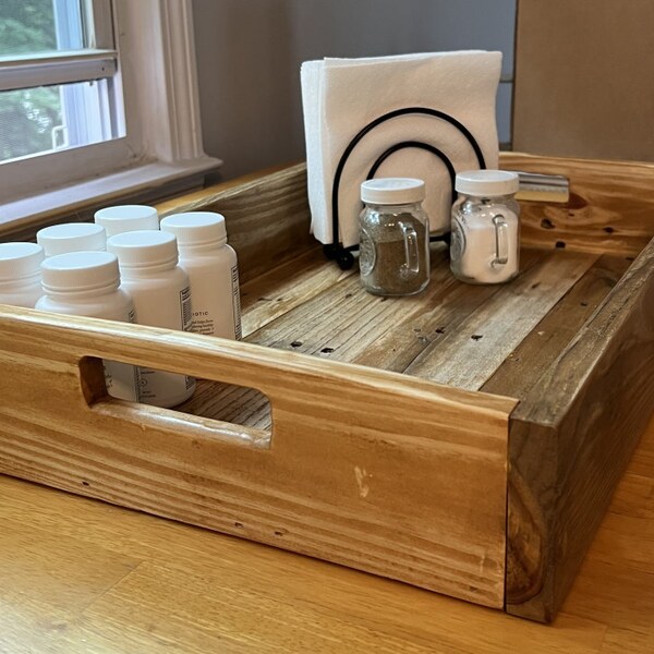 Reclaimed Wood Serving Tray - Etsy