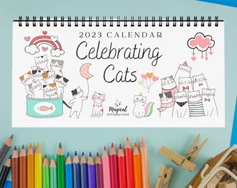 Cute Cat Calendar 2023 - Etsy