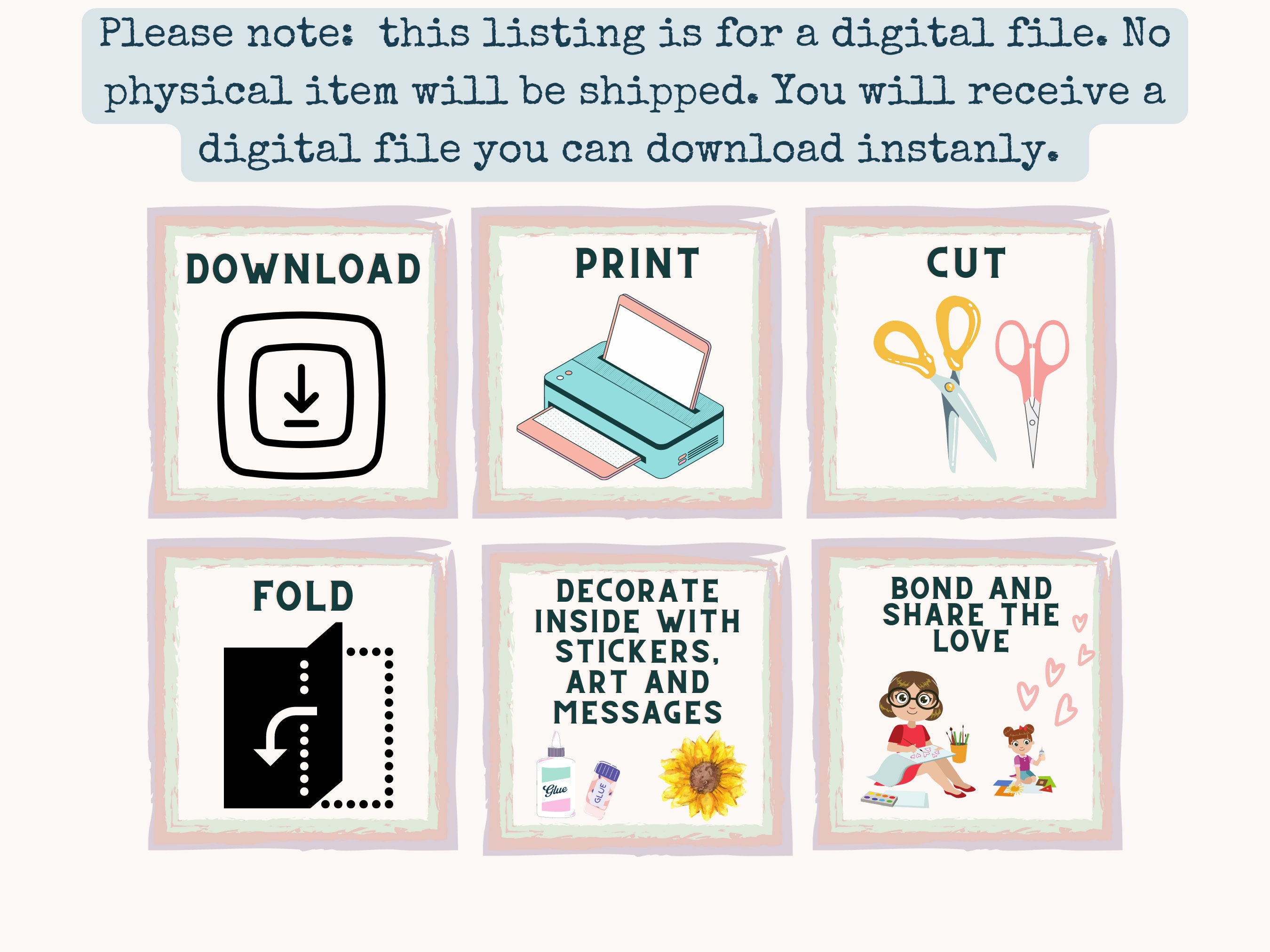 Printable Encouragement Greeting Card 7x5 Downloadable - Etsy