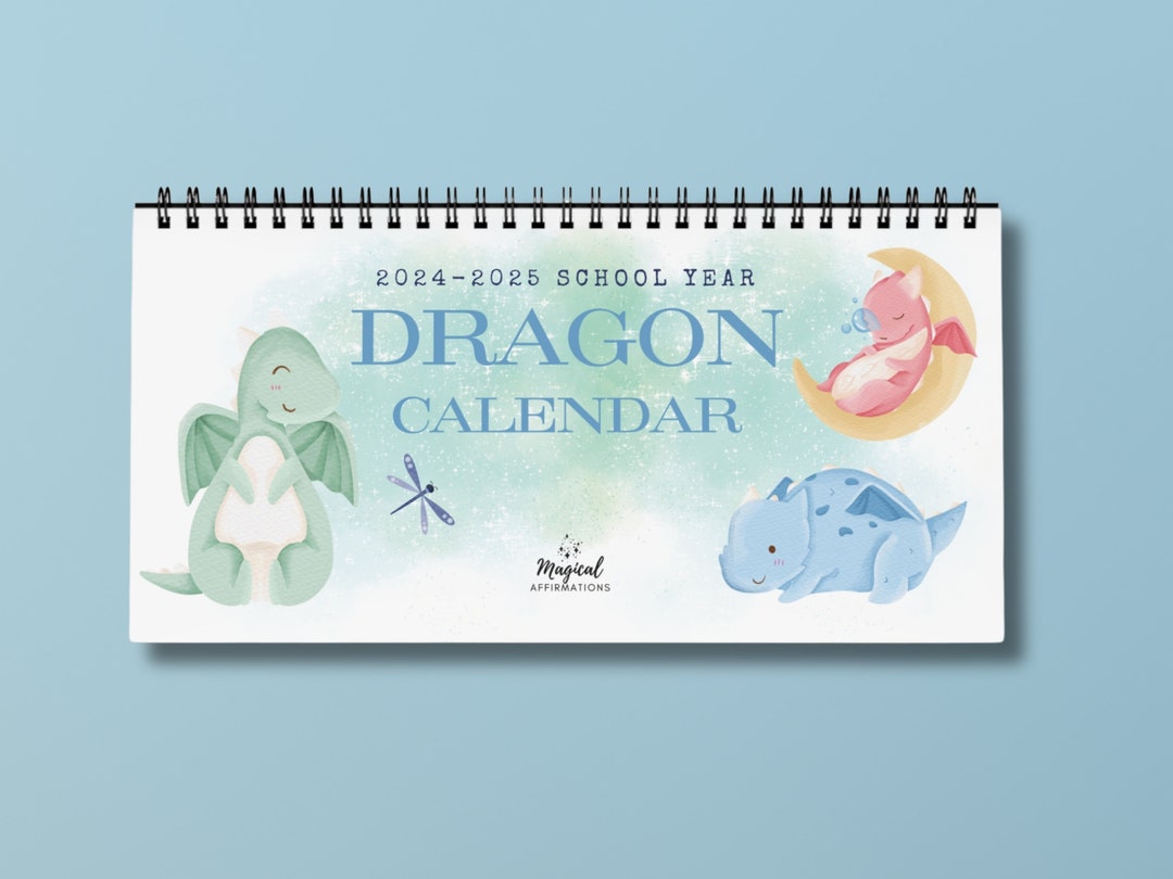 2024-2025 Student Academic Dragons Desk Calendar, Dragon Calendars for ...