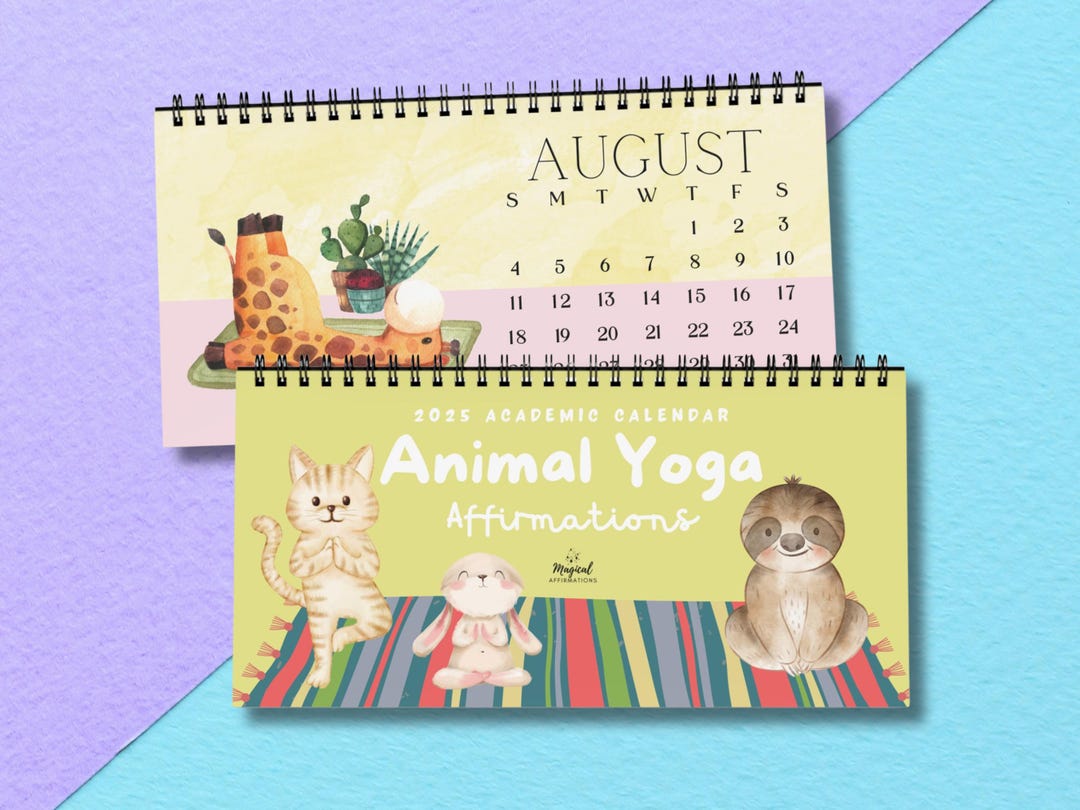 2025 Animal Yoga Affirmations Desk Calendar, Positive Affirmation ...