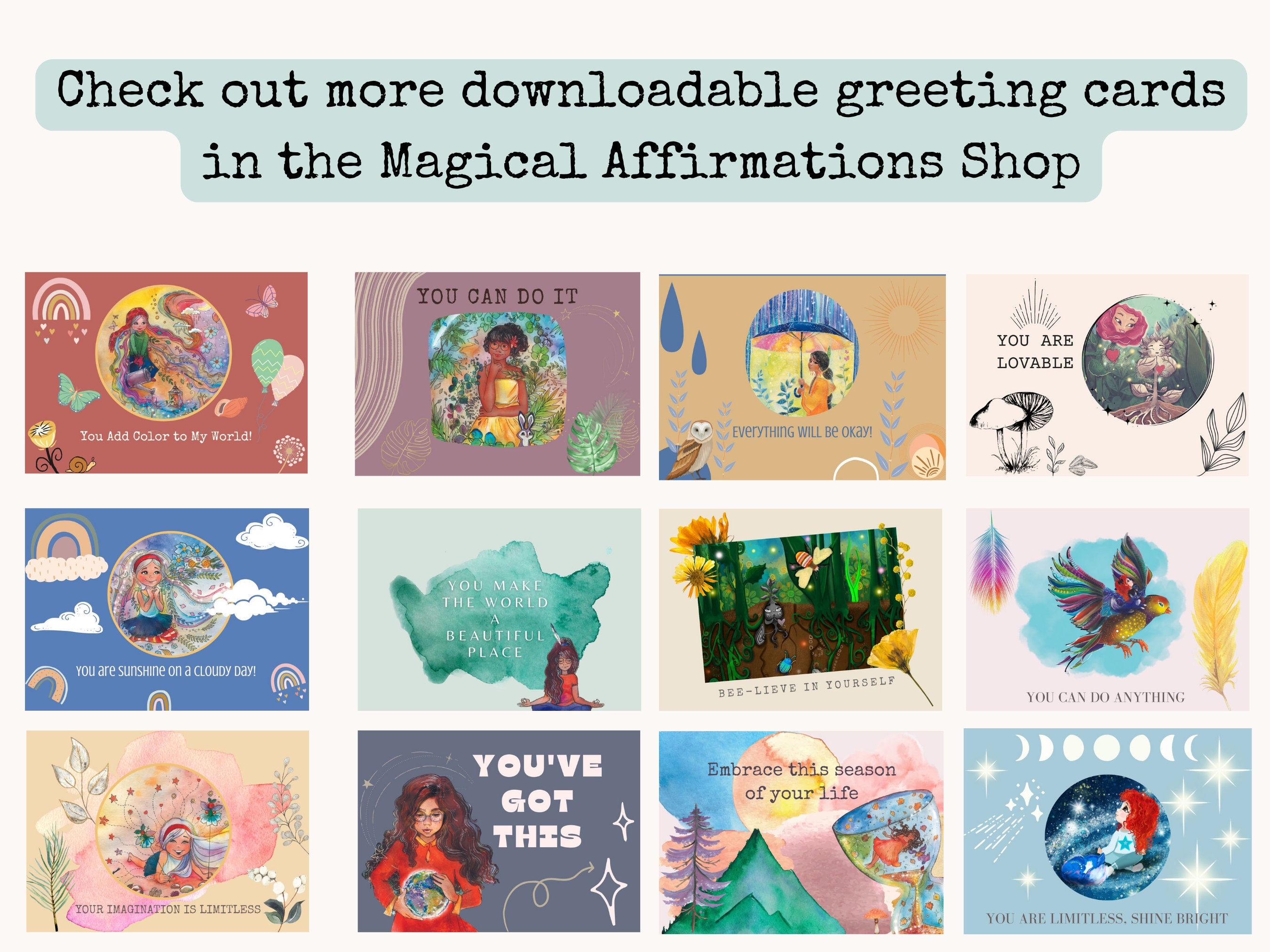 Printable Encouragement Greeting Card 7x5 Downloadable - Etsy