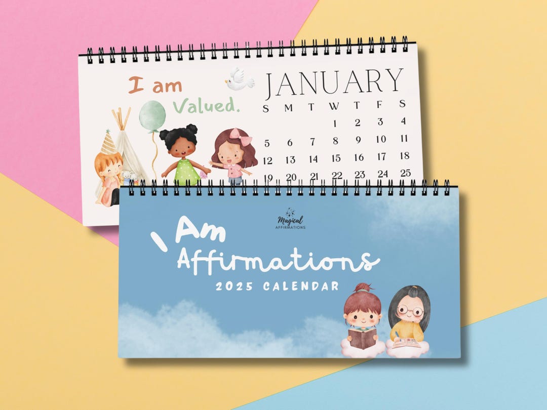 2025 I Am Affirmations Desk Calendar for Girls, Positive Mindset & Self ...