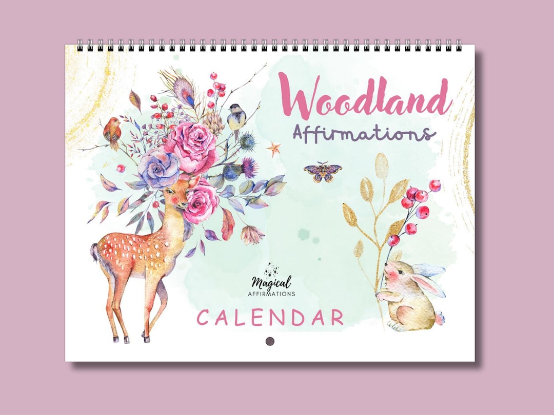 2026 Woodland Animal Calendar • Growth Mindset Affirmations for Kids ...