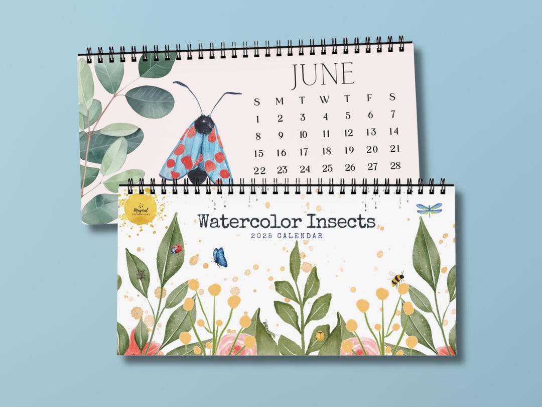 2025 Watercolor Insects Desk Calendar, Calendars for Boys, Kids Gifts ...