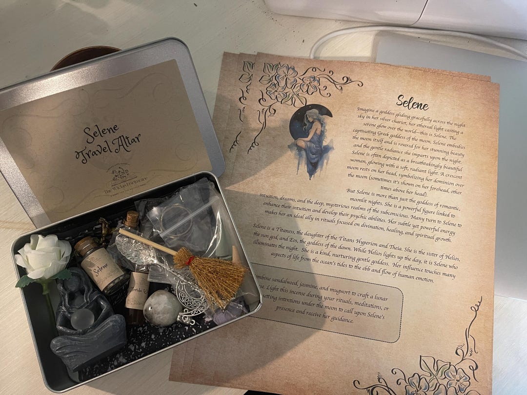 Selene Travel Altar Kit: Embrace the Magic of the Moon - Etsy