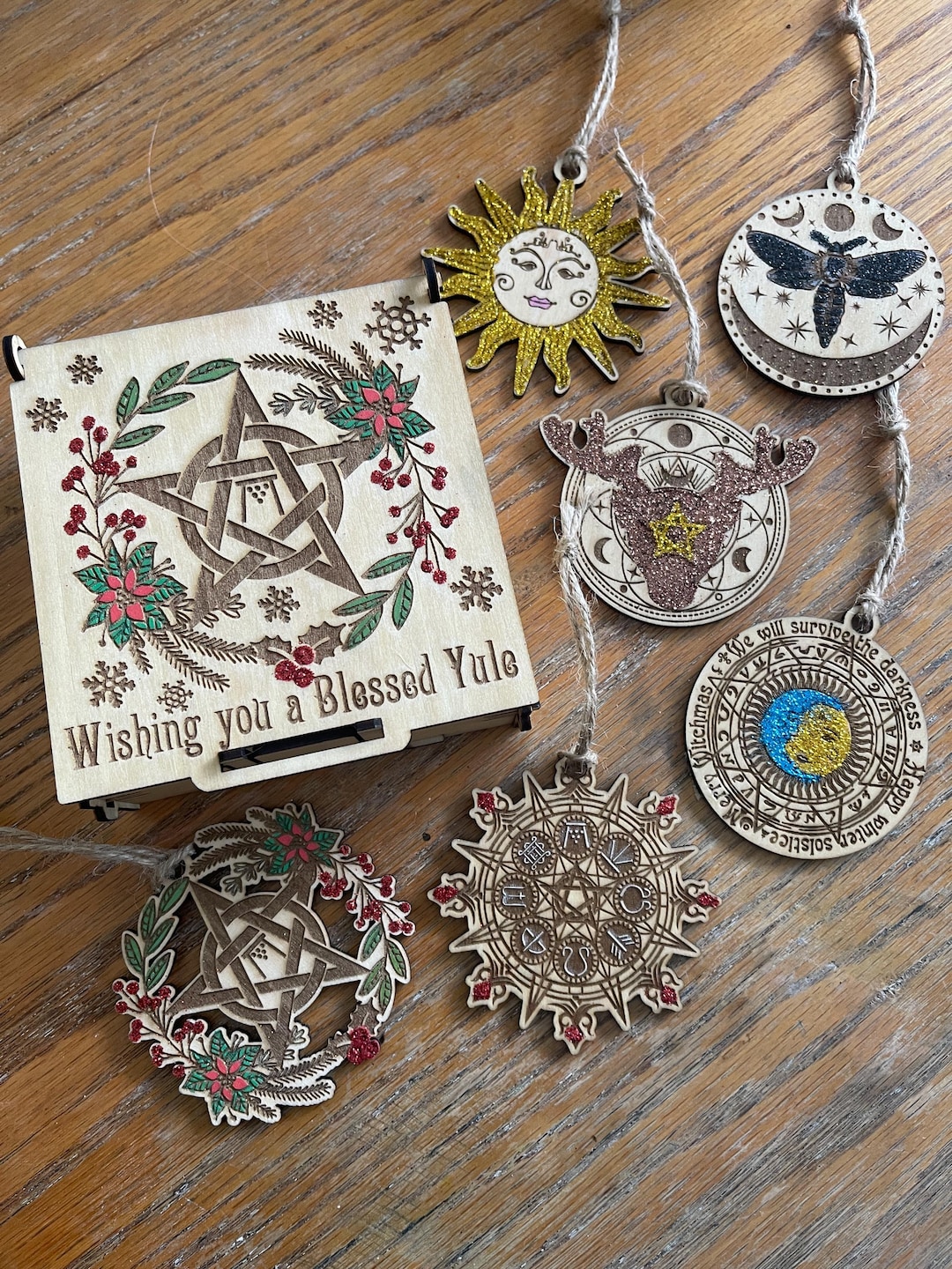 Yule Ornament Set in Keepsake Box - Etsy